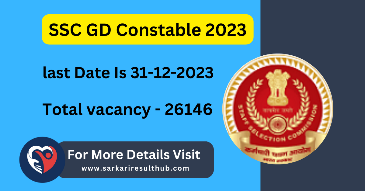 SSC GD Constable Recruitment 2023 Apply Now - sarkariresulthub.com